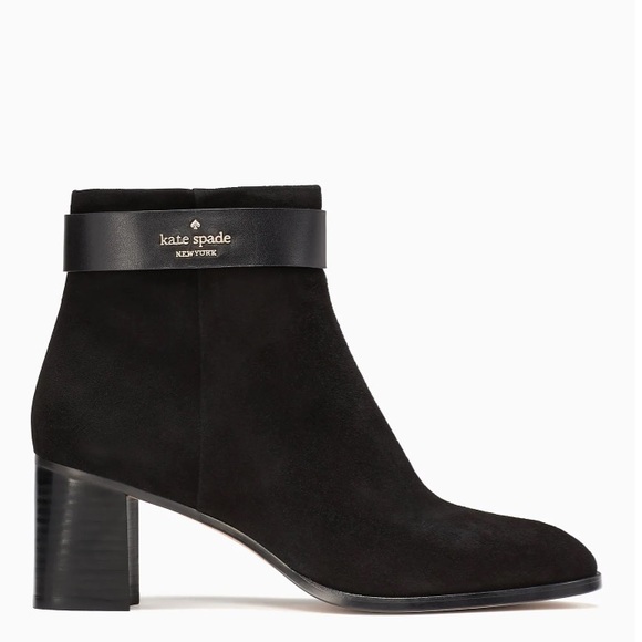 kate spade | Shoes | Kate Spade Morgan Booties Suede Ankle Boots Black ...